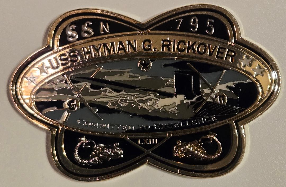 USS Rickover SSN 795 First Ship's Challenge Coin – submerch.com